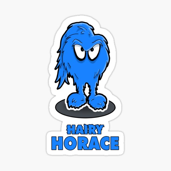 " Hairy Horace" Sticker for Sale by RetroTrader | Redbubble