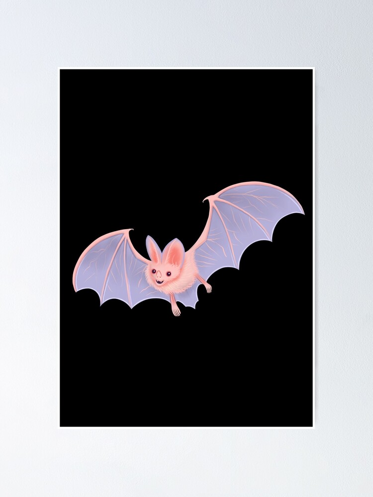 "Cute Pink Bat" Poster by Wendy-Stephens | Redbubble