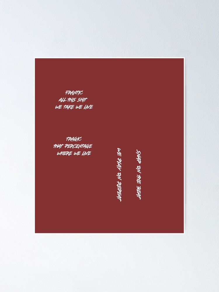 "XXXTentacion Sad! white on red Backpack" Poster for Sale by JollyBunny ...