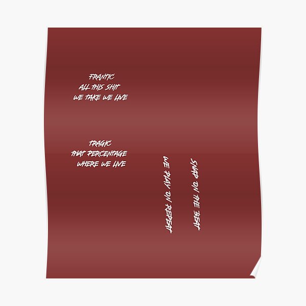 "XXXTentacion Sad! white on red Backpack" Poster for Sale by JollyBunny ...