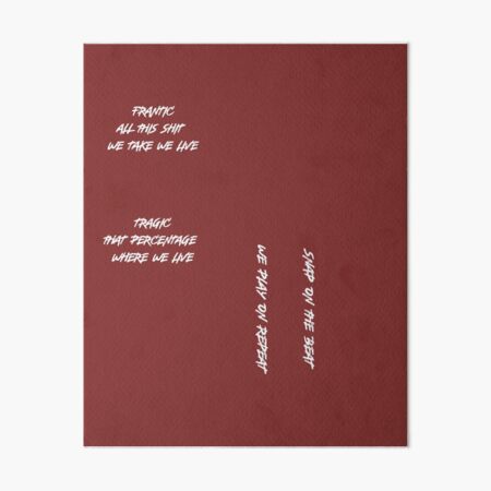 "XXXTentacion Sad! white on red Backpack" Art Board Print for Sale by ...
