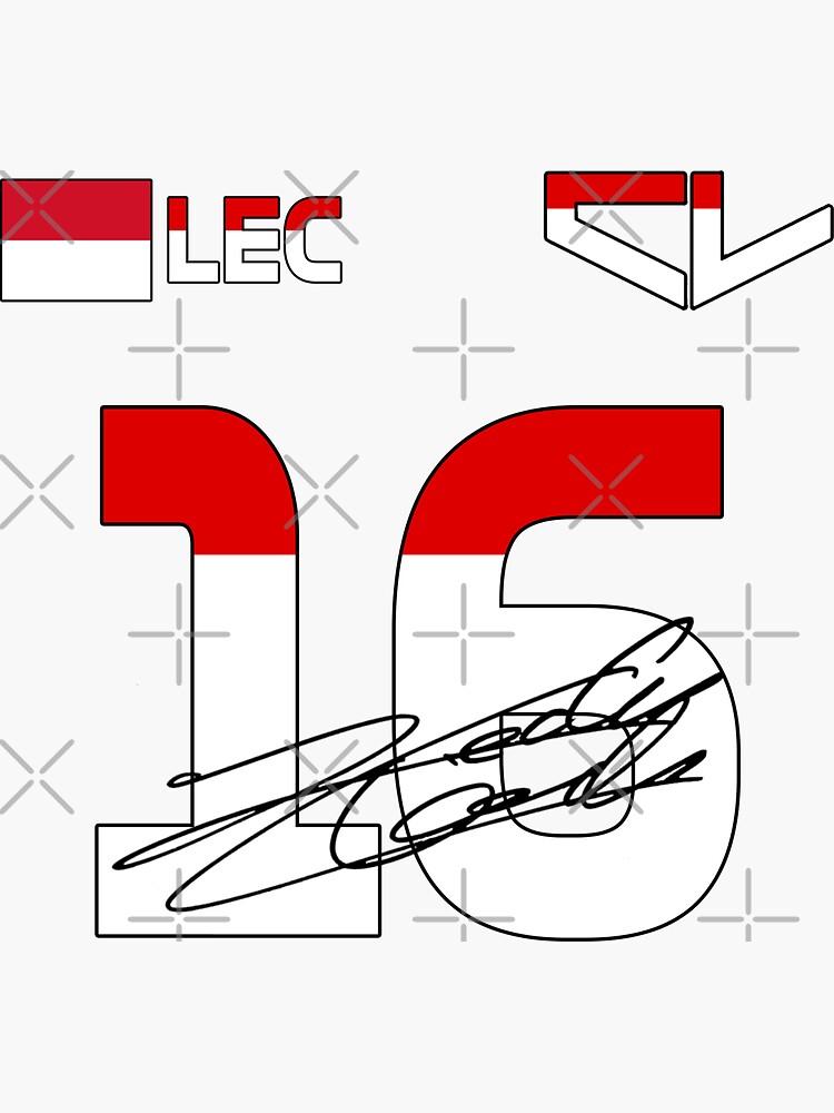 "Charles Leclerc 16 With Signature cl" Sticker for Sale by larsmeijer11 ...