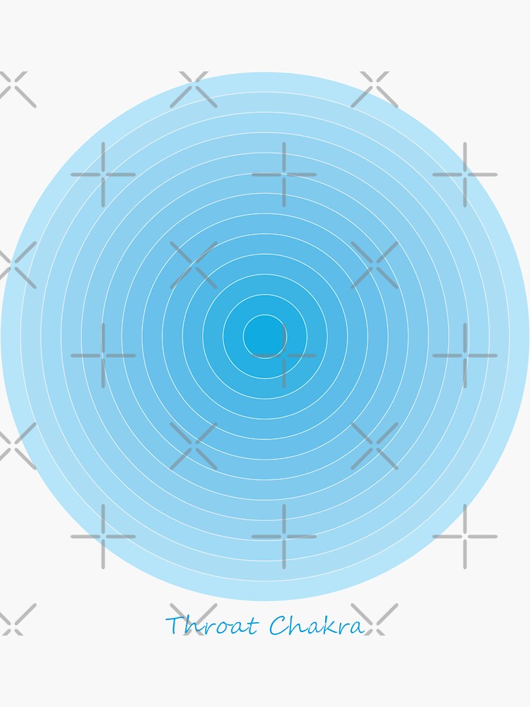 "Throat Chakra Art t-shirts and stickers" Sticker by SoulColours ...