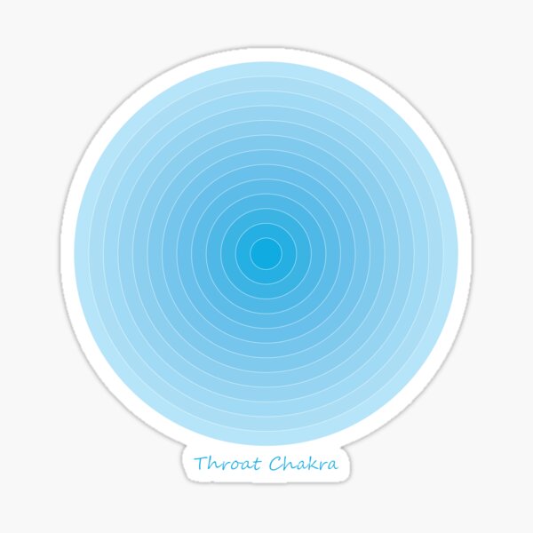 "Throat Chakra Art t-shirts and stickers" Sticker by SoulColours ...