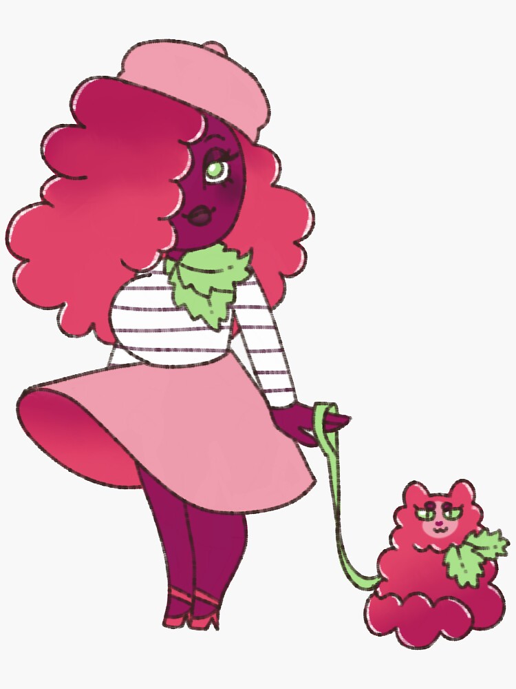 "Raspberry Girl" Sticker by archibaldzeppo | Redbubble