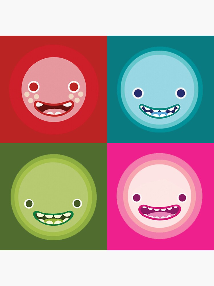 "buddi faces" Coasters (Set of 4) for Sale by Buddi World | Redbubble