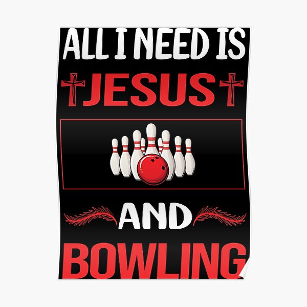 "Funny Jesus Bowling" Poster for Sale by DougPoulos | Redbubble