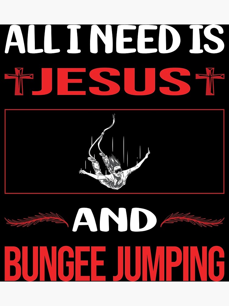 "Funny Jesus Bungee Jumping" Poster for Sale by DougPoulos | Redbubble