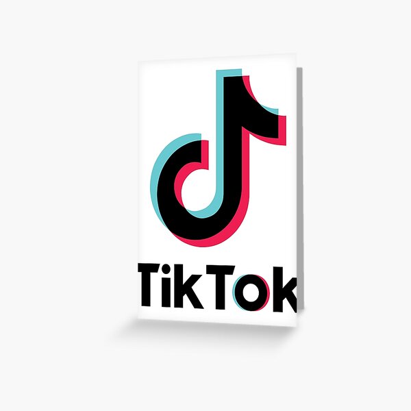 "Tik Tok sign logo" Greeting Card by Pophotography | Redbubble