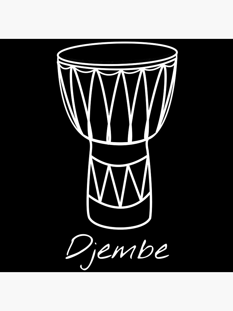 "Djembe Design for Drummers and Musicians - with black text" Sticker ...
