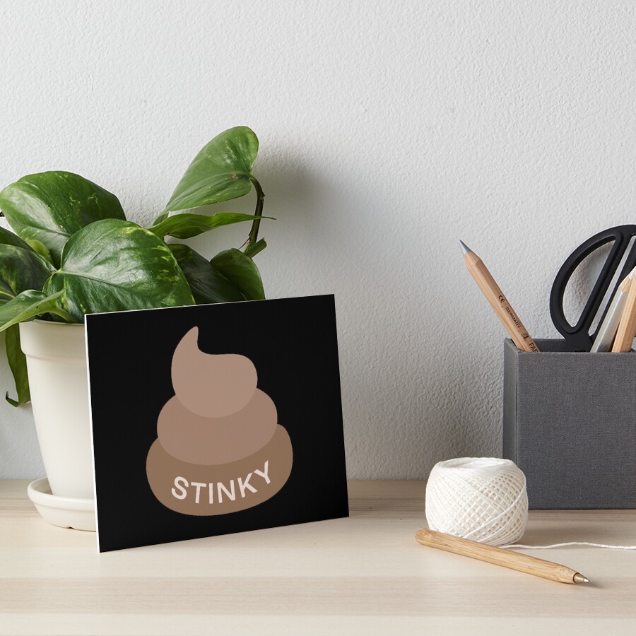 "uh oh stinky poopy saying joke in brown" Art Board Print for Sale by ...