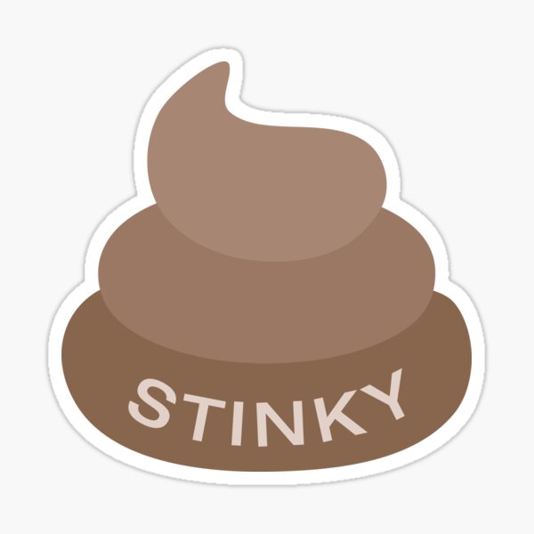 "uh oh stinky poopy saying joke in brown" Sticker for Sale by zivilej ...