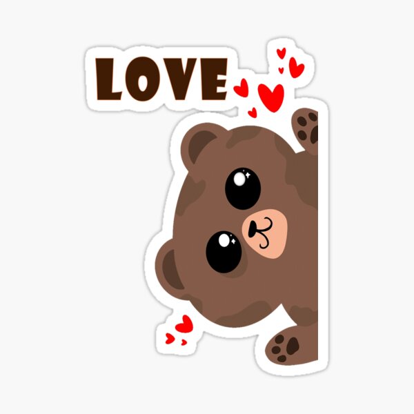 "Love Bear" Sticker by Firetree | Redbubble