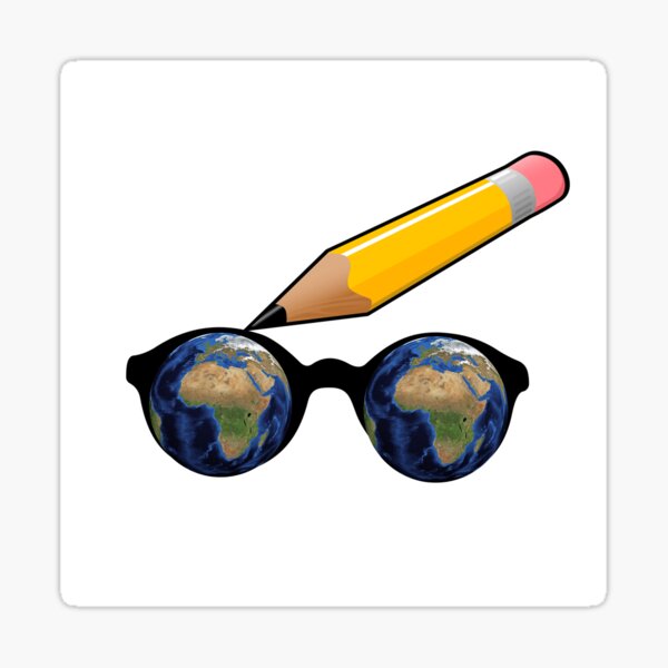 "Pencil World" Sticker by BanStock | Redbubble