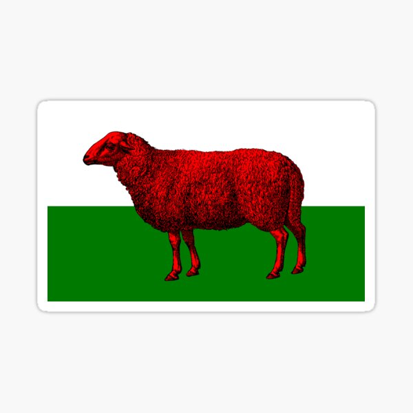 "Funny Wales Welsh Sheep Flag" Sticker for Sale by juvajay | Redbubble