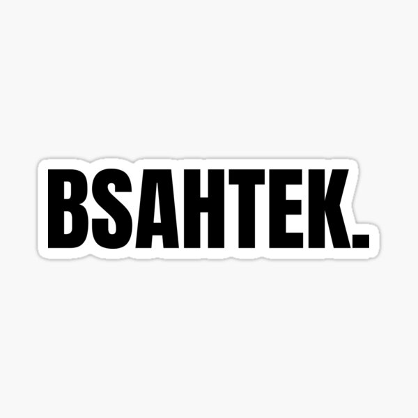 "Bsahtek" Sticker for Sale by bamboo00 | Redbubble