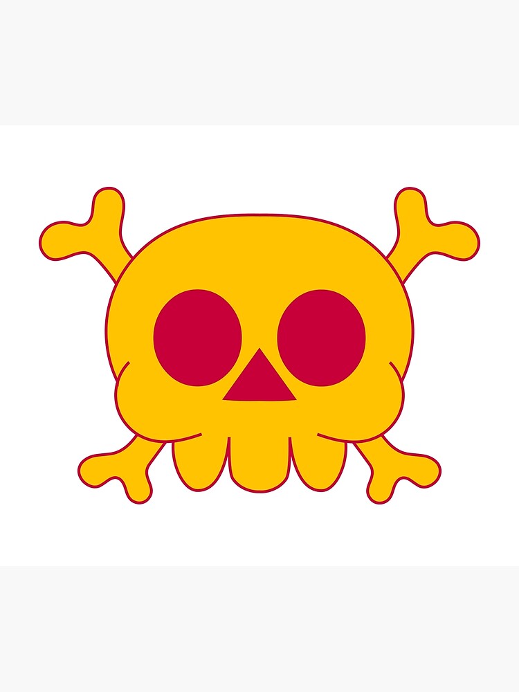 "Yellow skull with bones" Poster for Sale by duzziart | Redbubble