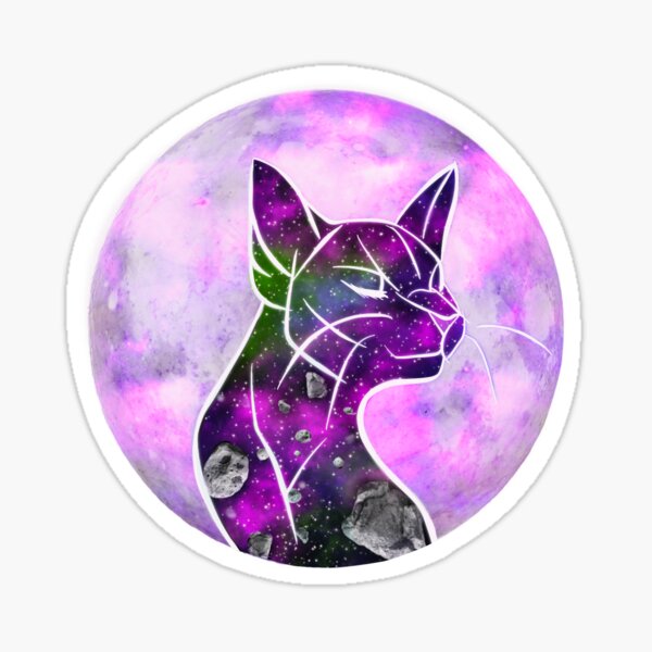"Galaxy cat." Sticker by Mrs-Quick | Redbubble