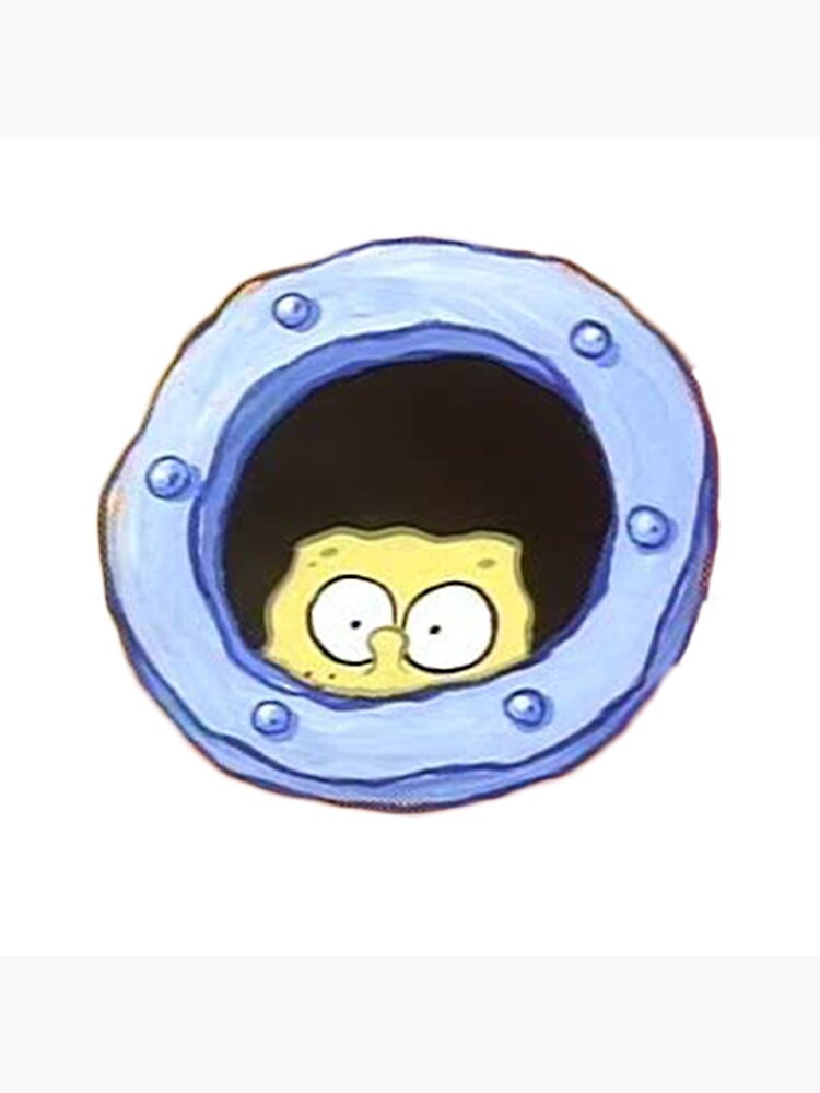 "Spongebob Staring out Window" Pin for Sale by trevortkolman | Redbubble
