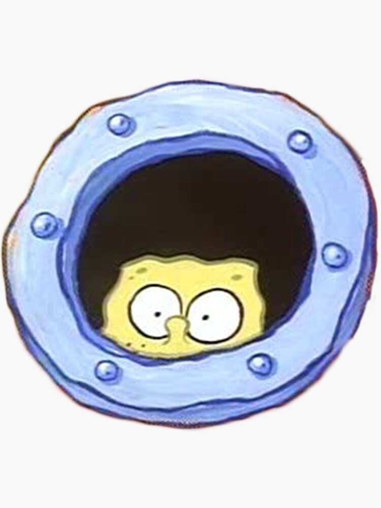 "Spongebob Staring out Window" Sticker for Sale by trevortkolman ...