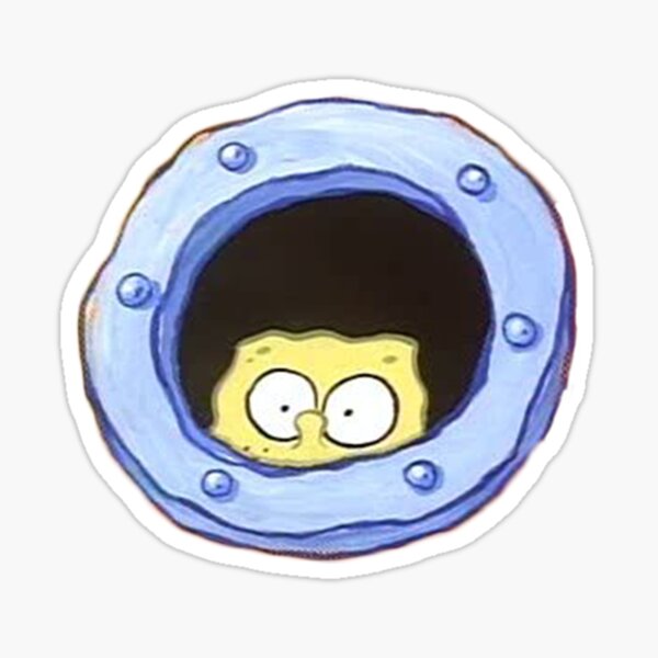"Spongebob Staring out Window" Sticker by trevortkolman | Redbubble