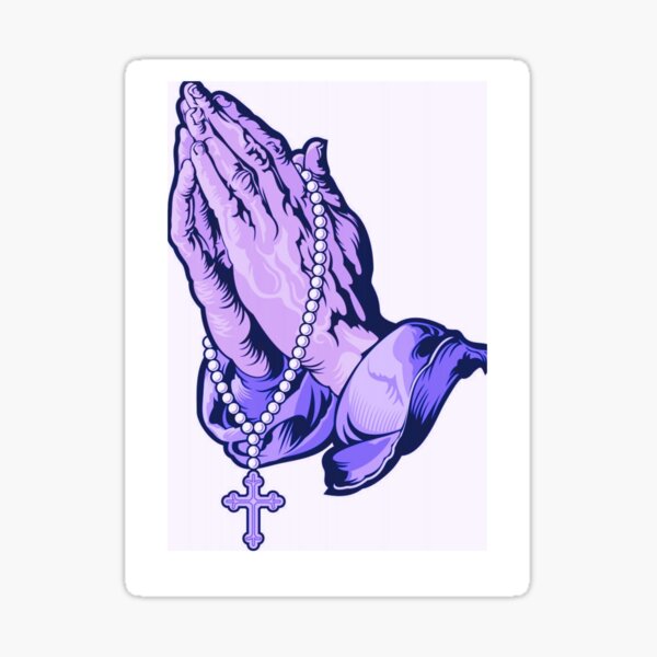 "Praying......" Sticker for Sale by Living-Arts | Redbubble