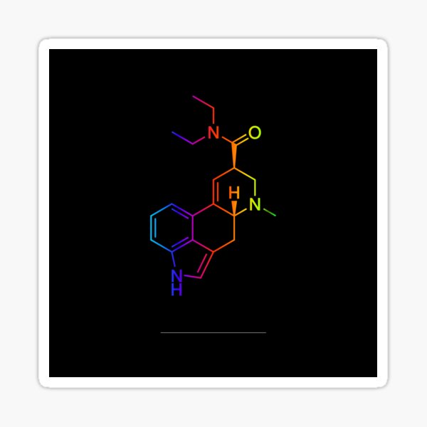 "LSD Molekül Farbig" Sticker by moleculestore | Redbubble