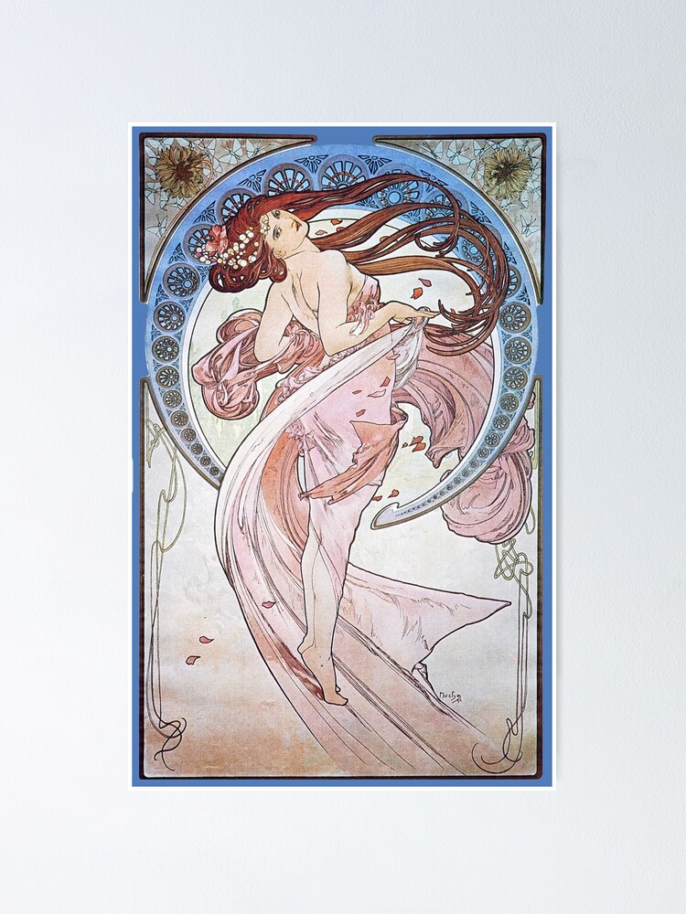 "Vintage moon goddess by Alphonse Mucha" Poster by see-the-fox | Redbubble