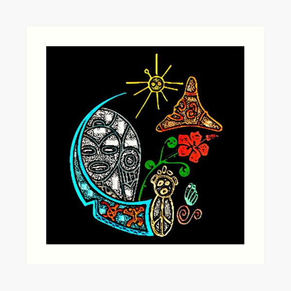 "Atabey Goddess Taino Symbols Puerto Rico" Art Print for Sale by ...