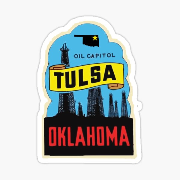 "tulsa oklahoma" Sticker for Sale by Hungry Hungry Buffalo | Redbubble