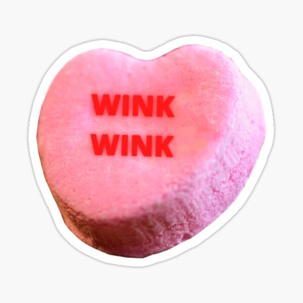 "Wink Wink" Sticker by RaesPlace | Redbubble