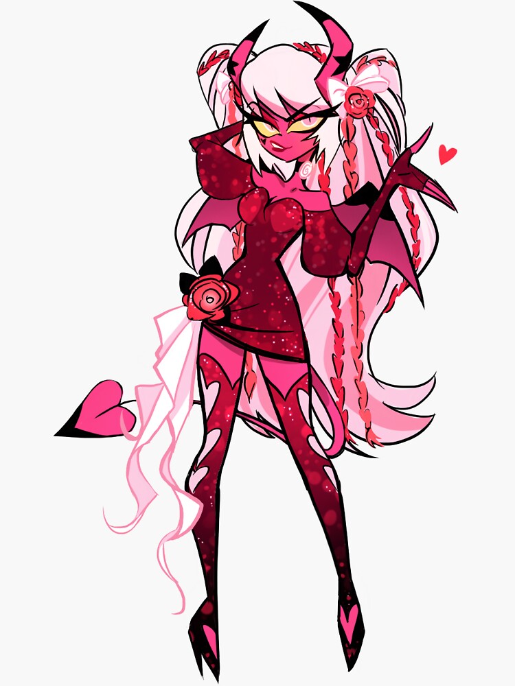 "Helluva Boss - Verosika Valentine's Day outfit" Sticker for Sale by ...