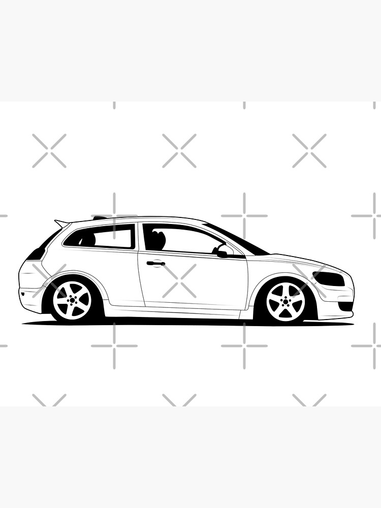 "Volvo C30 Lateral silhouette" Poster for Sale by Andreea Raducan ...