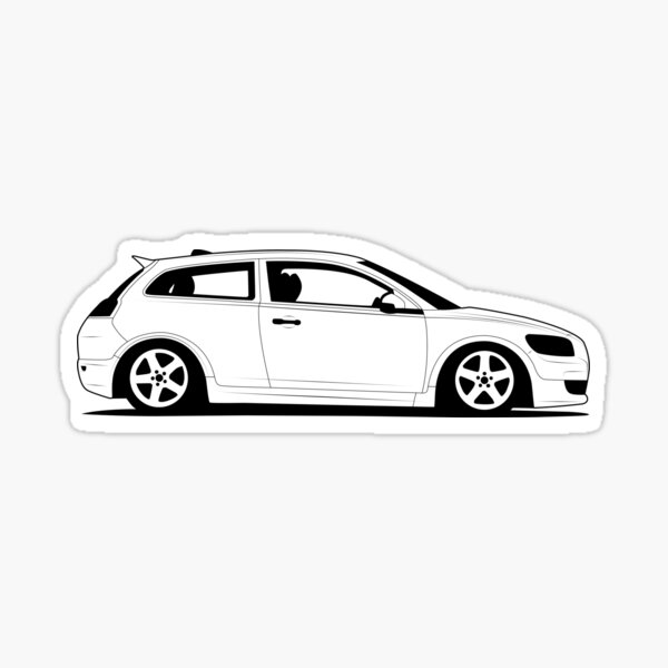 "Volvo C30 Lateral silhouette" Sticker by citroenc5 | Redbubble