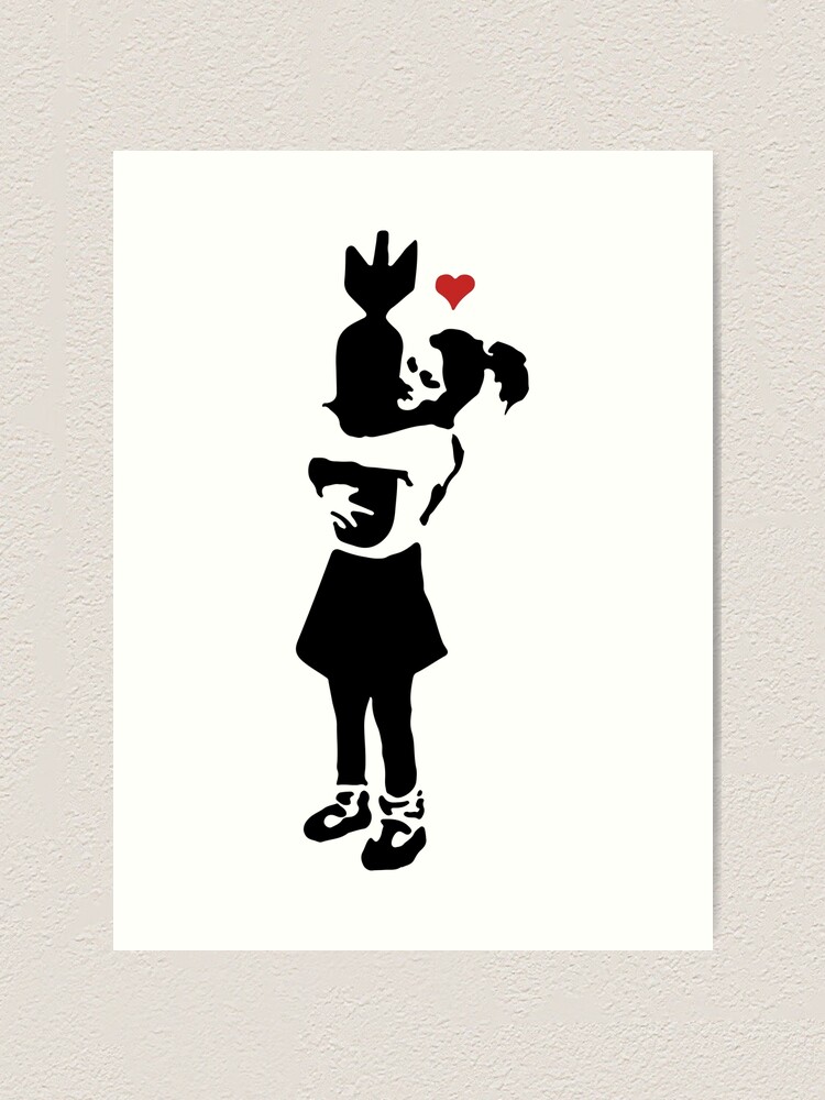 "Banksy | Bomb Hugger in Love, Graffiti Artwork" Art Print by Arts-n ...