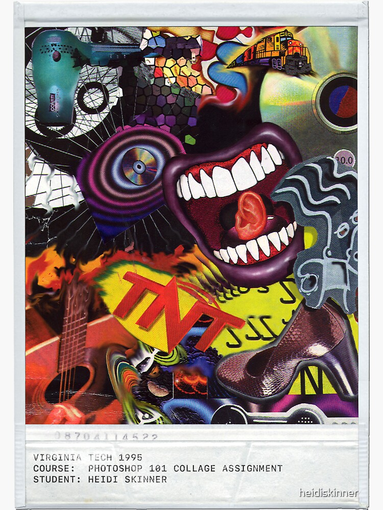 "90s Photoshop Collage Vintage Computer Art" Sticker for Sale by ...