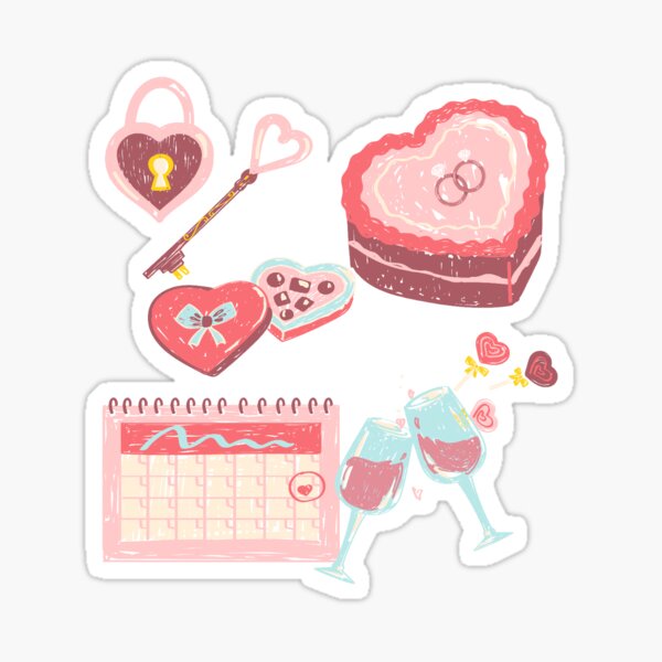 " Lovely Day Digital Art I Happy Valentine's Day" Sticker for Sale by ...