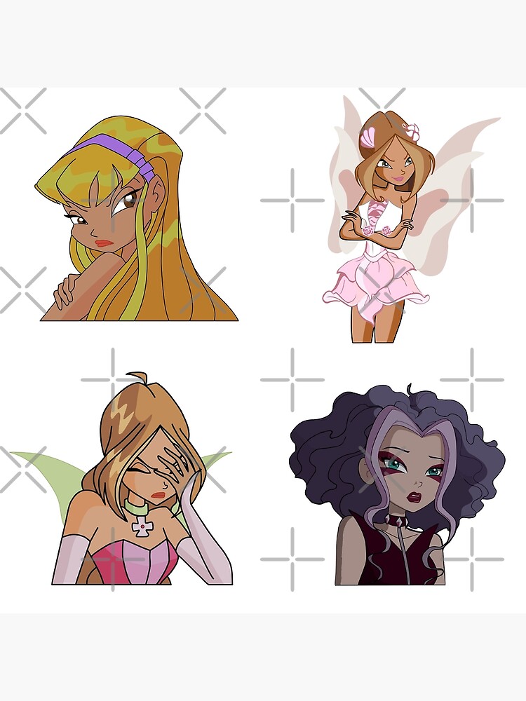 "Winx Club sticker set" Poster for Sale by Quotesforus | Redbubble