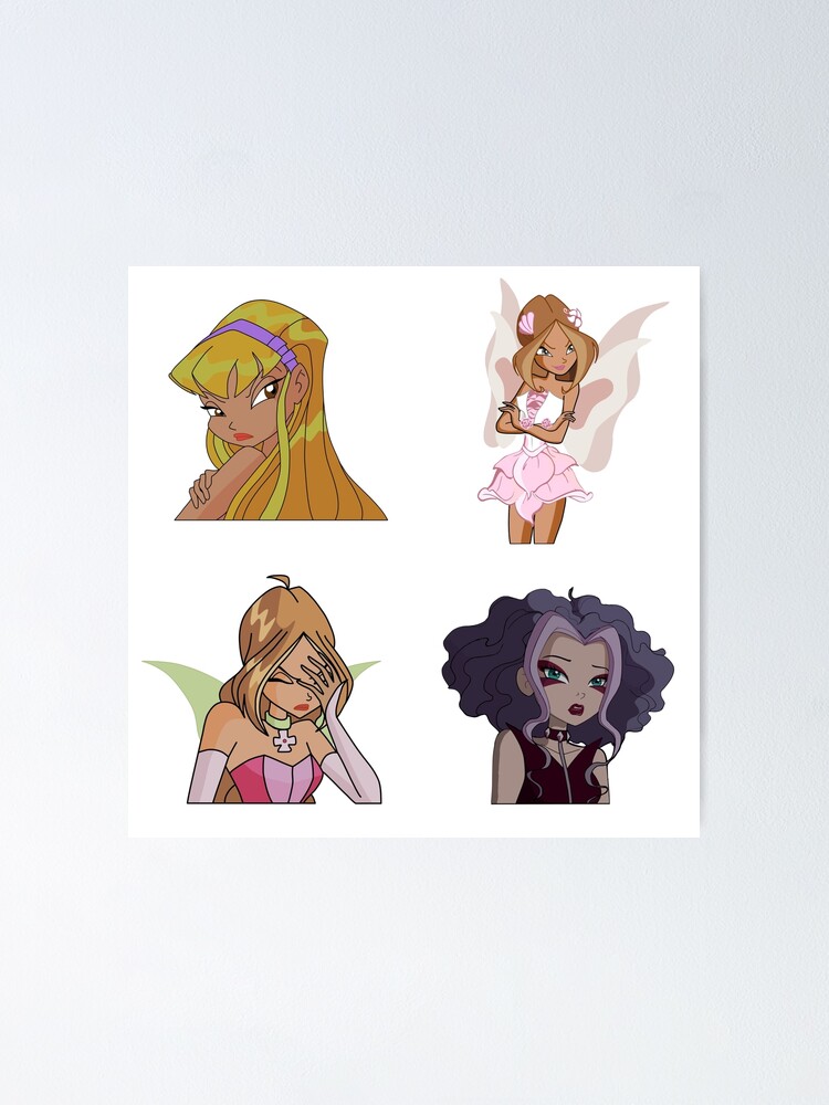 "Winx Club sticker set" Poster for Sale by Quotesforus | Redbubble