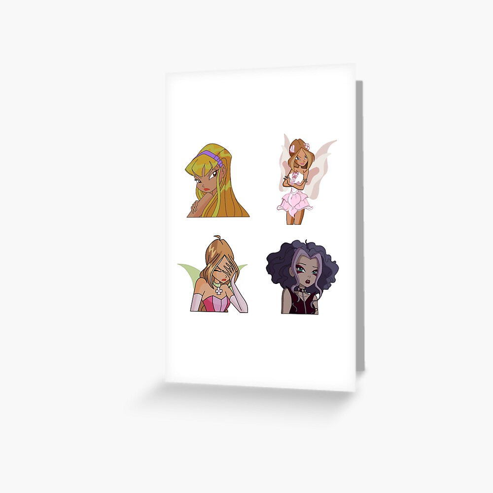 "Winx Club sticker set" Greeting Card by Quotesforus | Redbubble