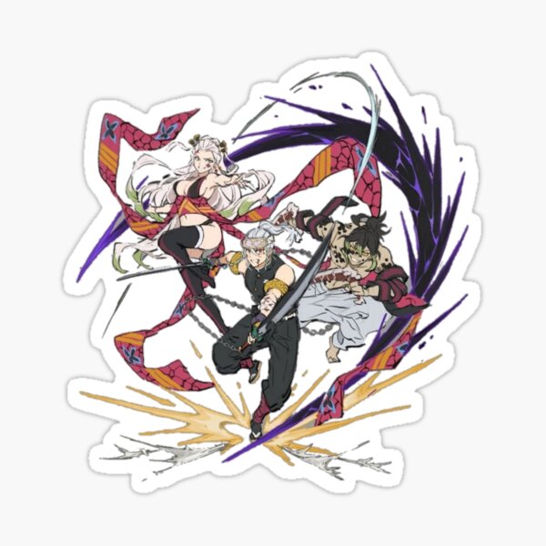 "Daki , tengen uzui and gyuutaro" Sticker for Sale by firmanmz | Redbubble