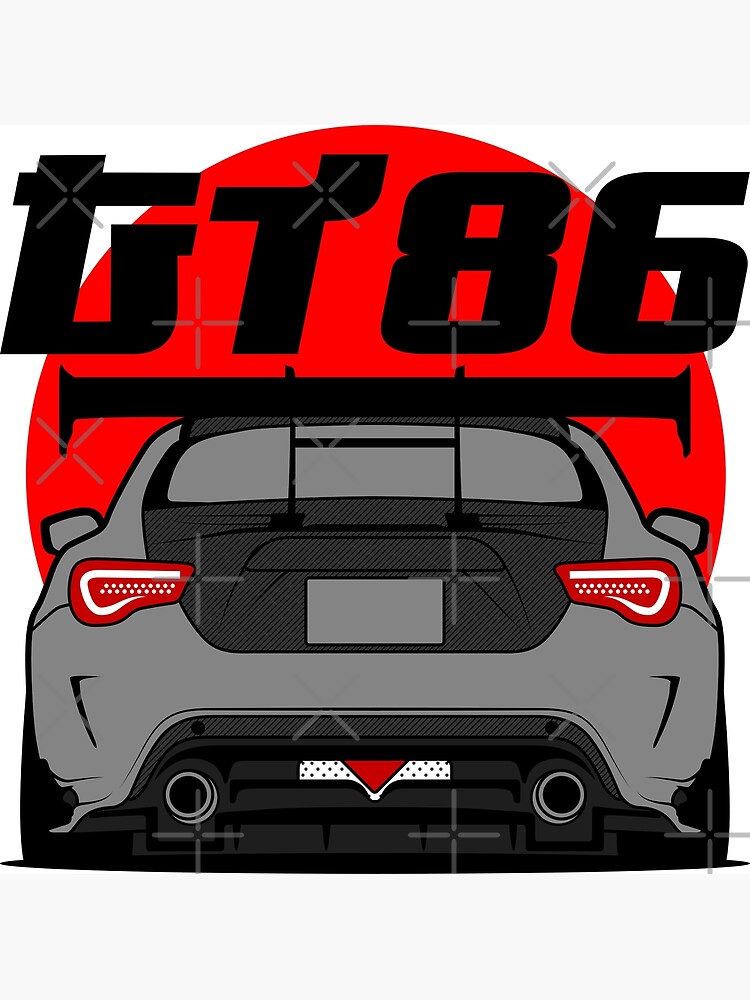 "Rear Tuned Silver GT86" Poster for Sale by goldentuners | Redbubble