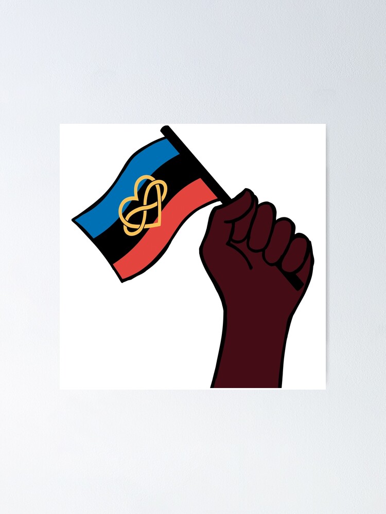 Polyamorous Hand Flag Infinity Heart Symbol Poster For Sale By Bthingies Redbubble