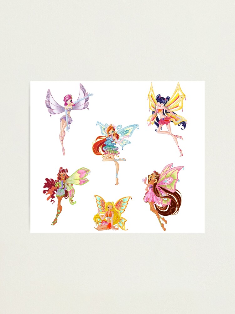 "Winx Club Sticker Set Enchantix" Photographic Print by Quotesforus ...