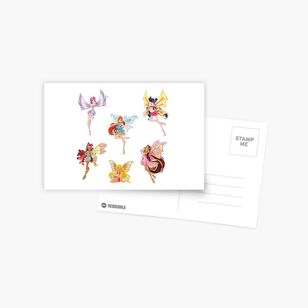 "Winx Club Sticker Set Enchantix" Postcard for Sale by Quotesforus ...