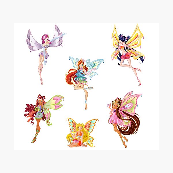 "Winx Club Sticker Set Enchantix" Photographic Print by Quotesforus ...
