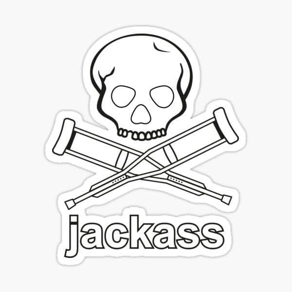 "Jackass" Sticker for Sale by Danipae | Redbubble