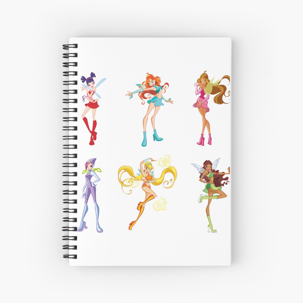 "Winx Club Sticker Set Believix" Spiral Notebook for Sale by ...