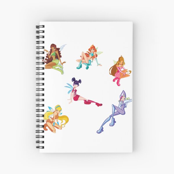 "Winx Club Sticker Set Charmix" Spiral Notebook for Sale by Quotesforus ...