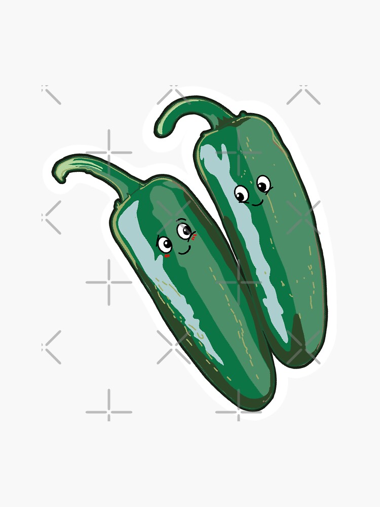 "Happy Jalapeños " Sticker for Sale by TheMindofMegan | Redbubble